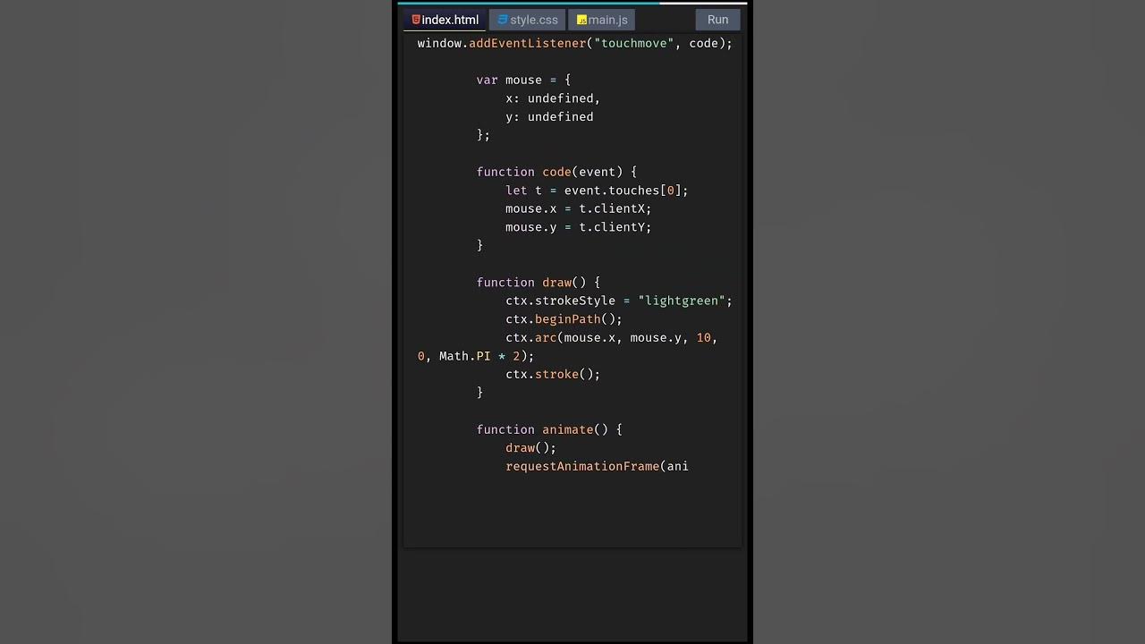 Create Painting App With HTML Canvas | HTML5 Canvas Tutorial #shorts #coding #JavaScript - YouTube