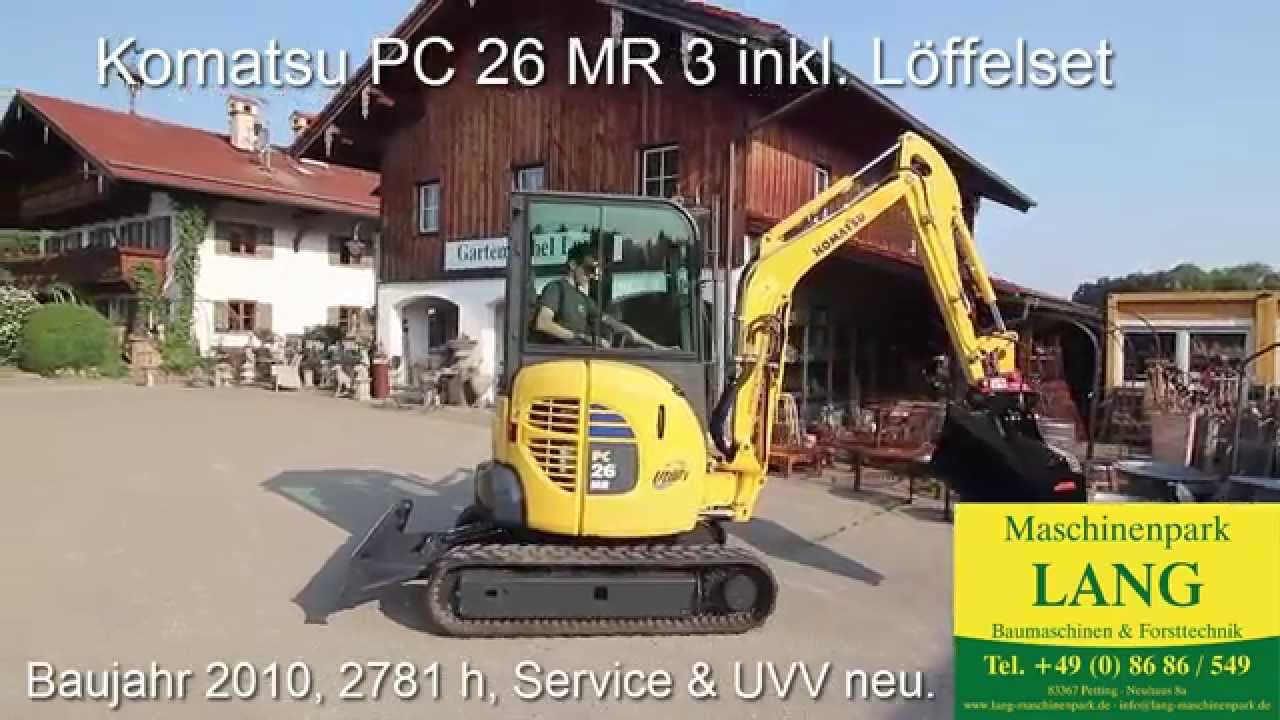 Komatsu PC 26 MR 3 - DEMO @ Lang Machinery - YouTube