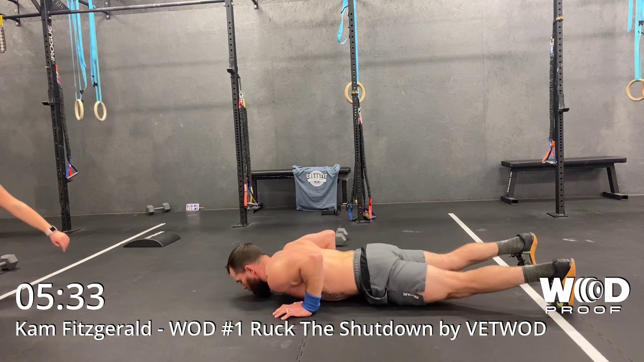 Kam Fitzgerald - WOD #1 Ruck The Shutdown by VETWOD - YouTube