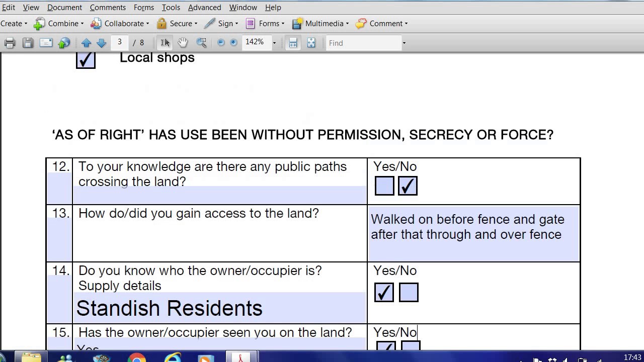 How to complete a Village Green Questionnaire - YouTube