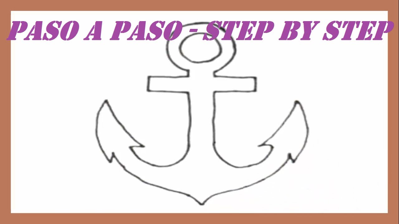 Como dibujar una Ancla paso a paso l How to draw a Anchor step by step ...