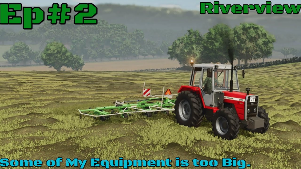 [Fs25] Riverview Farms Episode#2 Equipment too big and Tractors too ...