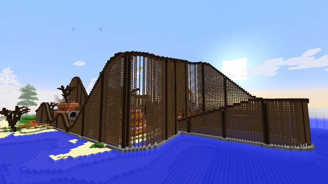 Minecraft Achterbahn: Die KRASSESTE Holzachterbahn in Minecraft ...