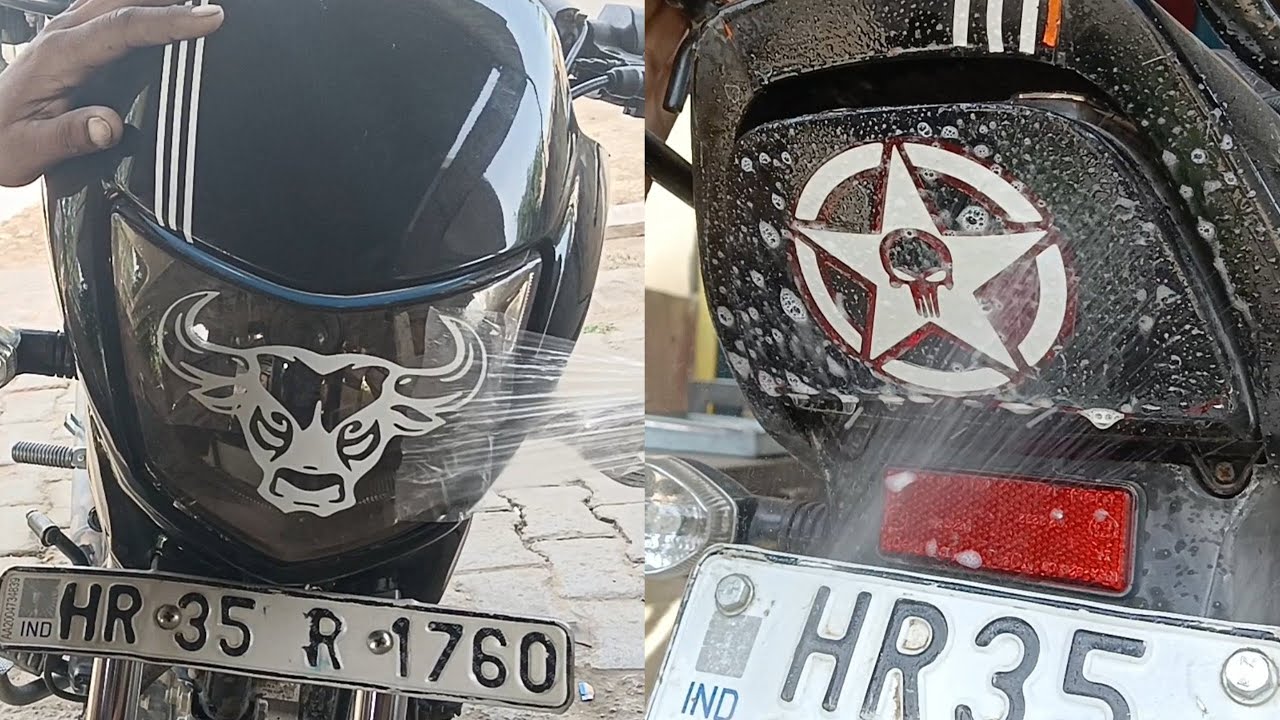 Bike Headlight & Backlight Amazing Stickers | Splendor Full ...