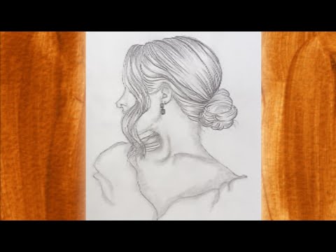 how to draw step by step a girl drawing toturial satisfied - YouTube