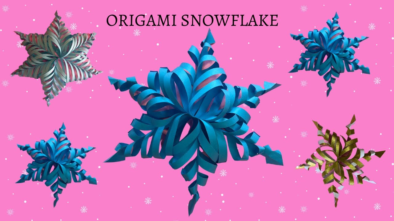 origami snowflake-DIY- how to make an easy paper snowflake for ...
