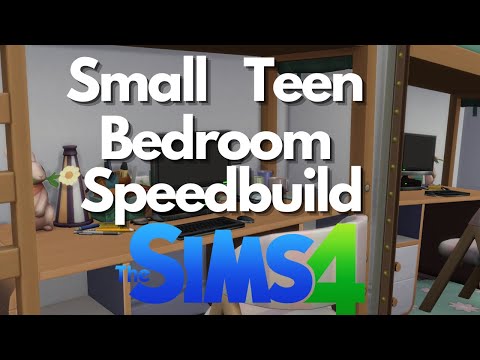 Small Teen Bedroom Speedbuild//The Sims 4