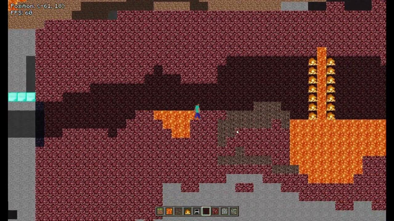 minecraft 2d nether build showcase! - YouTube