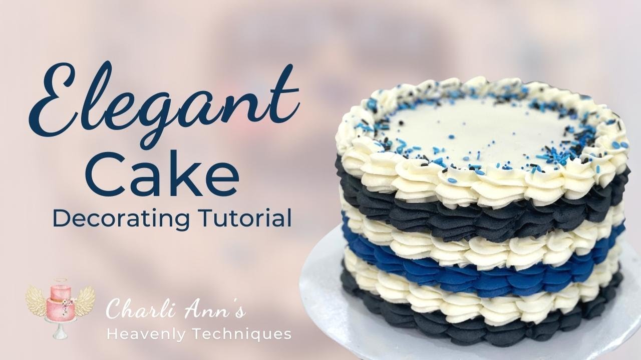 Thin Blue Line Cake - Easy, Elegant Cake Decorating Tutorial – Charli ...