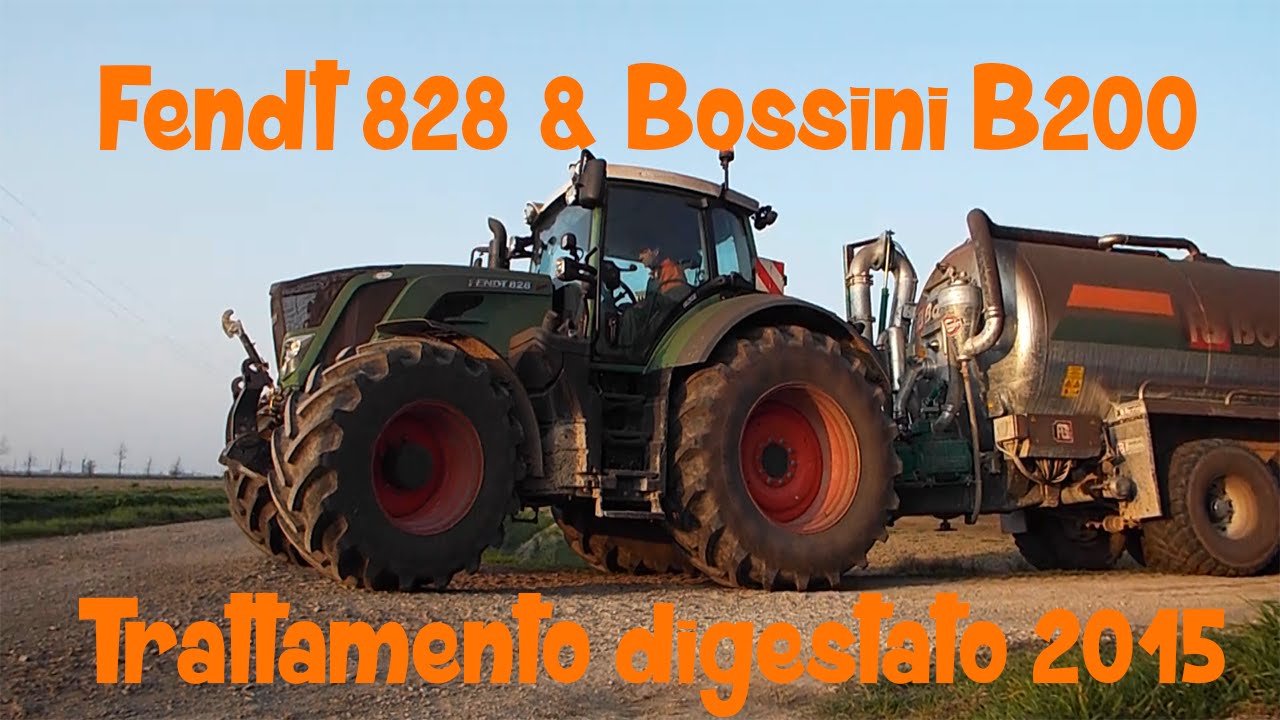 Agricultural-Work Spandimento Digestato Fendt 828 Vario & Bossini B200 ...