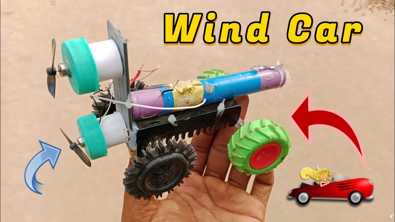 Wind Car Kese banaye || Very Simple Car projects || Homemade Dron Motor ...