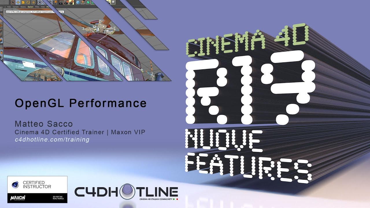 Cinema 4D R19 New features (ITA) - OpenGL Performance - YouTube