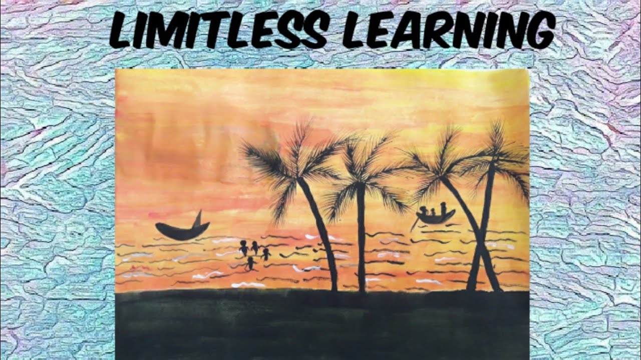 Scenery painting | for beginners | Limitless Learning #painting # ...