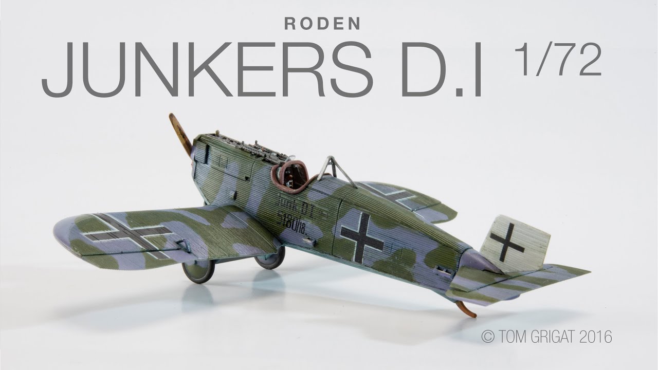 Roden Junkers D.I, 1/72, WWI Alu monoplane - YouTube