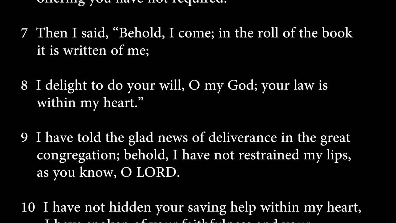 Psalm 40 2 4 7 11 YouTube Psalm 40 2 4 7 11 YouTube