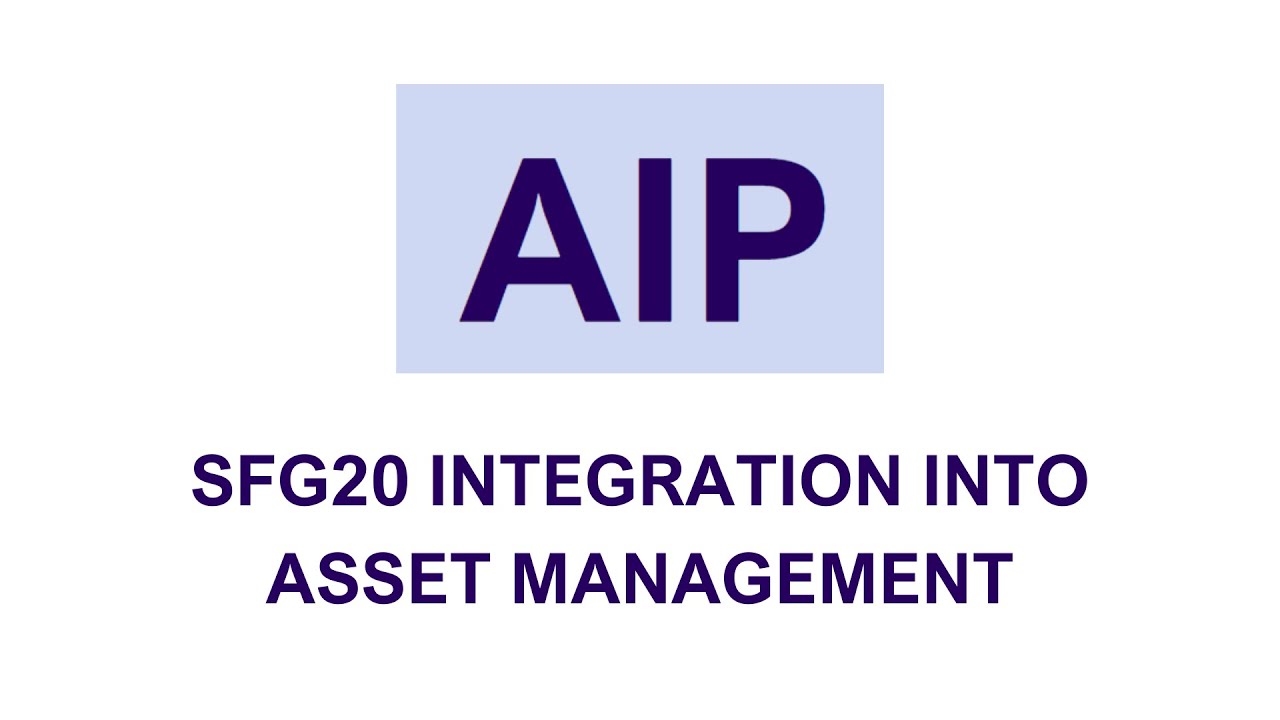 SFG20 integration into Asset Management - YouTube