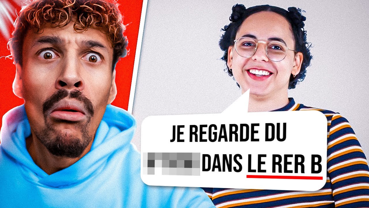 ELLE SE CHAUFFE EN REGARDANT DU P*RN DANS LE RER B (REACT CRU) - YouTube