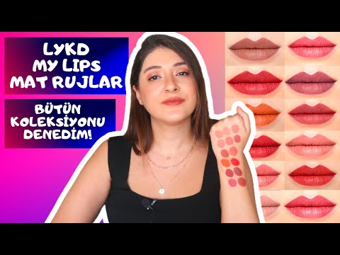 LYKD MYLIPS MAT RUJ KOLEKSİYONU | 14 RENK DENEDİM! | İZLEMEDEN ALMAYIN #lykd #lykdmatruj