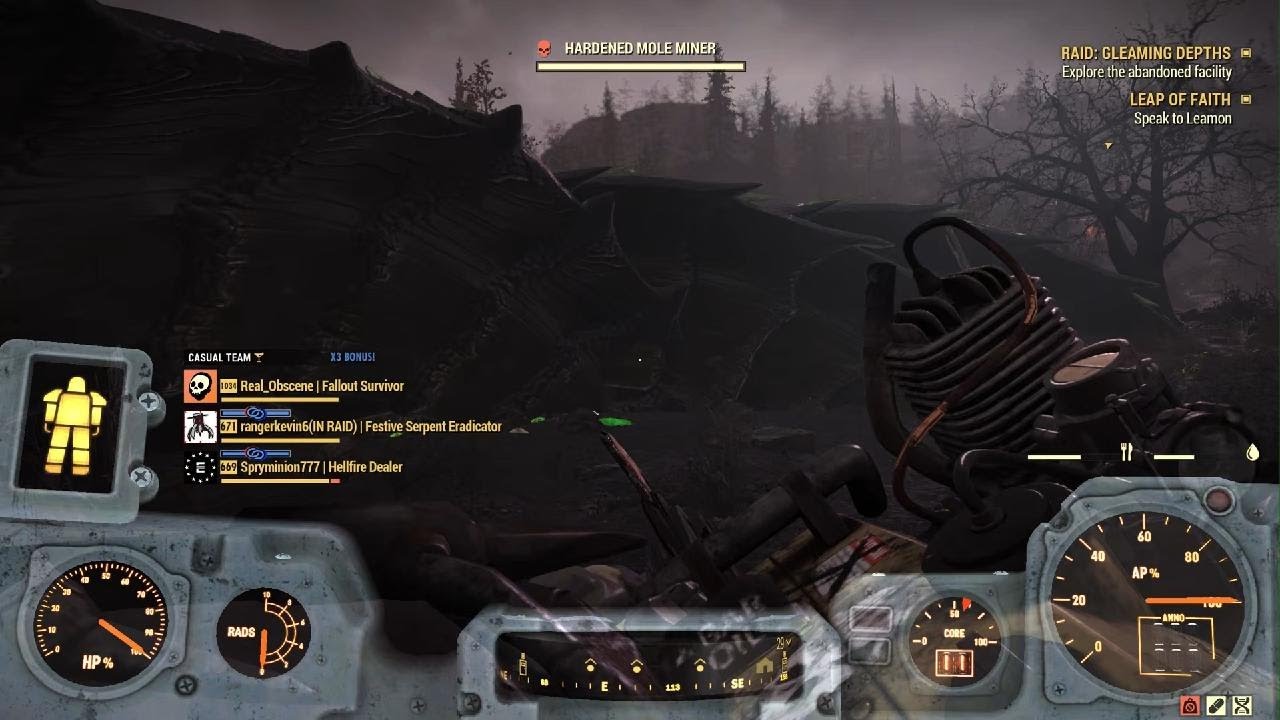 Fallout 76 glitched snake - YouTube