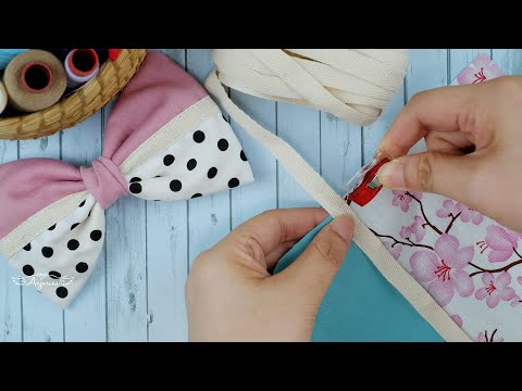 Hair Bow Making for Beginners 🎀 Simple Hair Bow Tutorial with Ribbon as ...