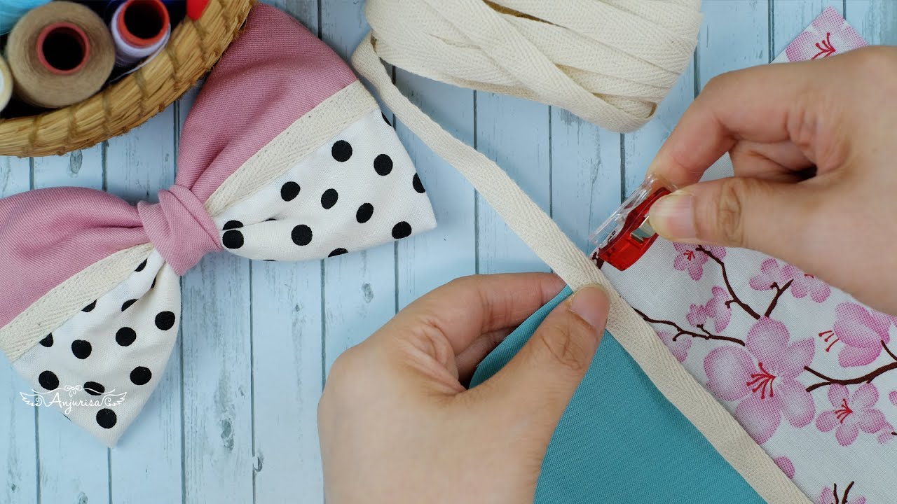 Hair Bow Making for Beginners 🎀 Simple Hair Bow Tutorial with Ribbon as ...