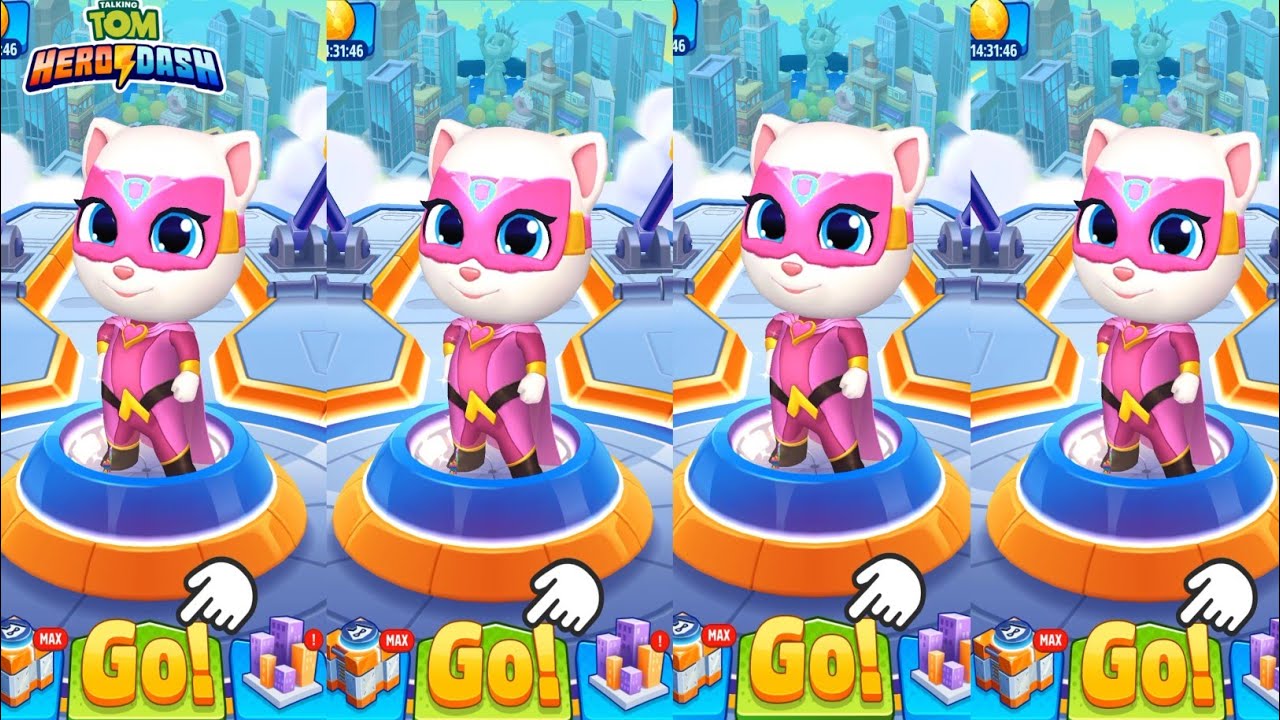 Talking Tom Hero Dash Super Angela Best Video Android iOS Gameplay # ...