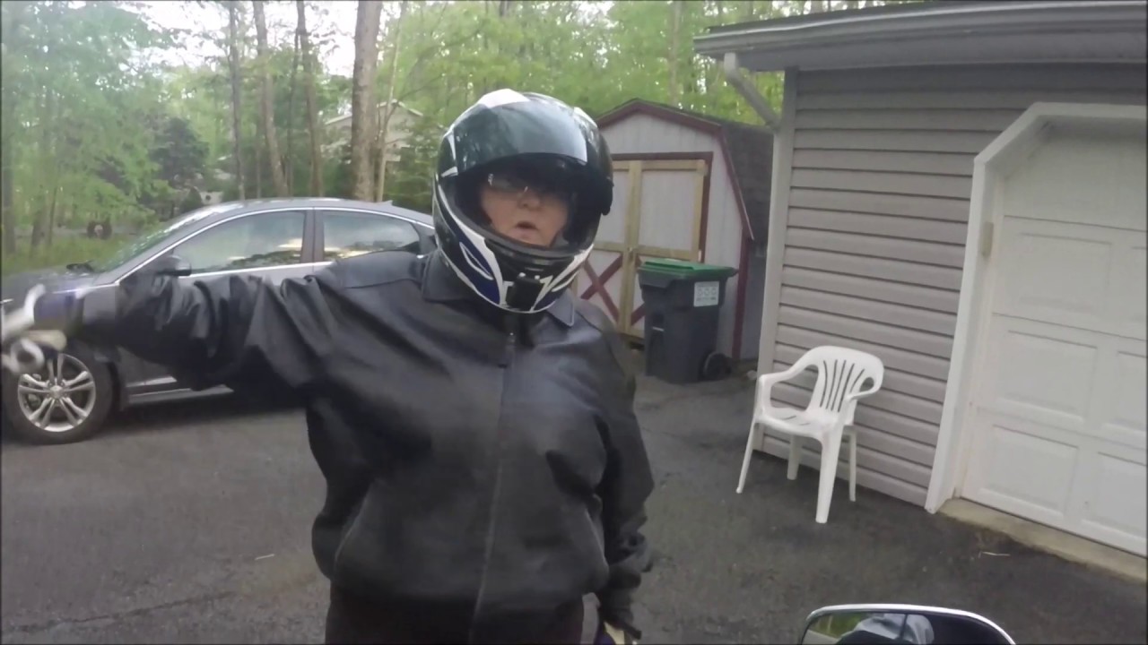 Brenda takes her first Harley ride - YouTube