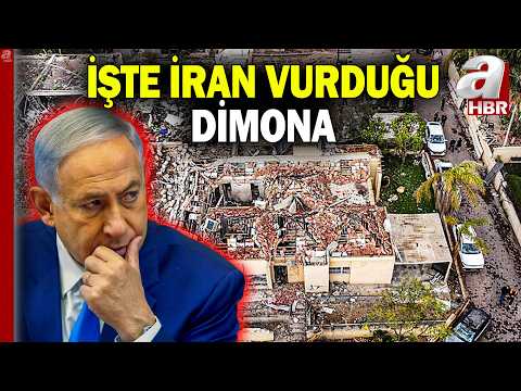 İran'ın FETTAH-2 ile vurduğu Dimona'daki yıkım görüntülendi | A Haber