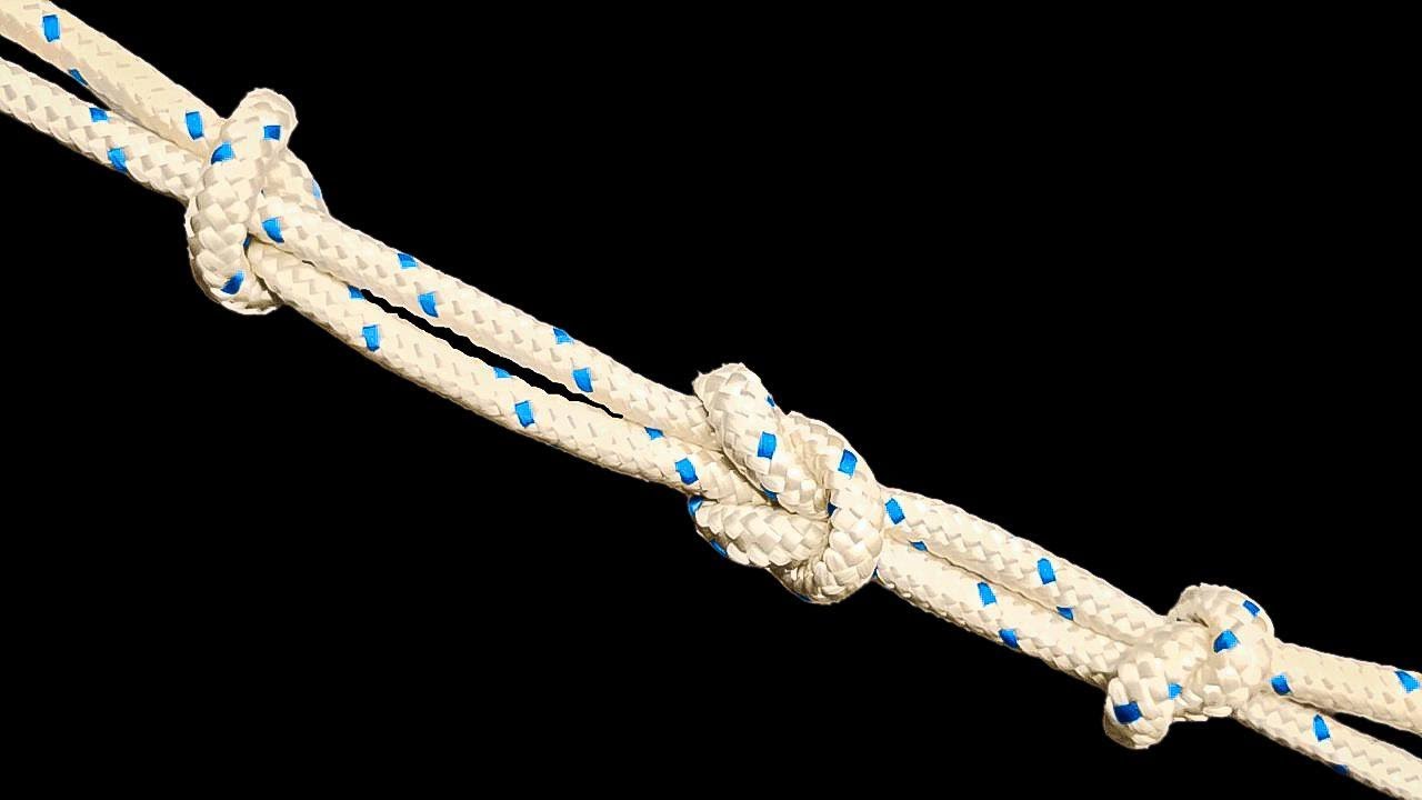 Strong knot for tying two ropes / Academic rope knot. - YouTube