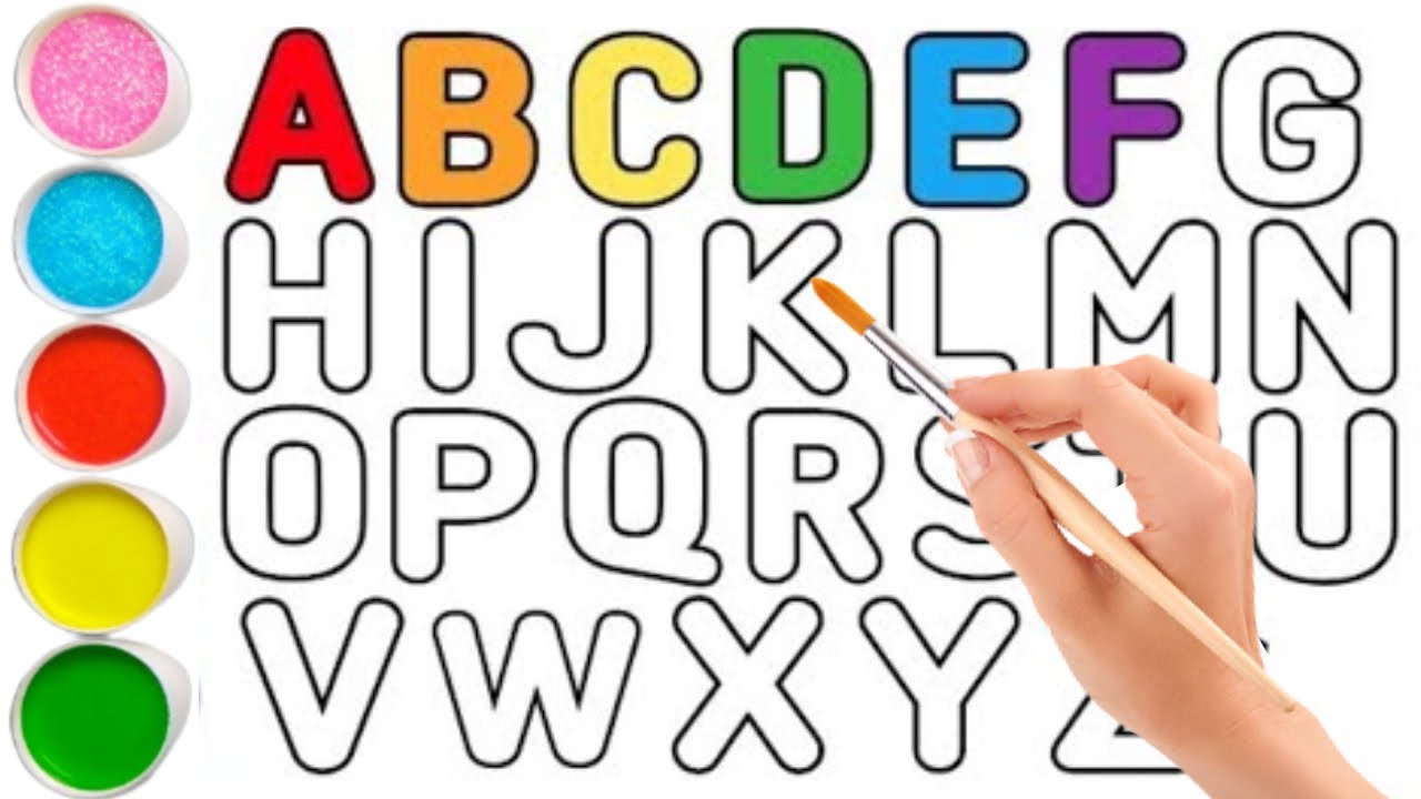 Abc Alphabets for Kids | Learn abcd Alphabet Song| Easy Draw and Paint ...