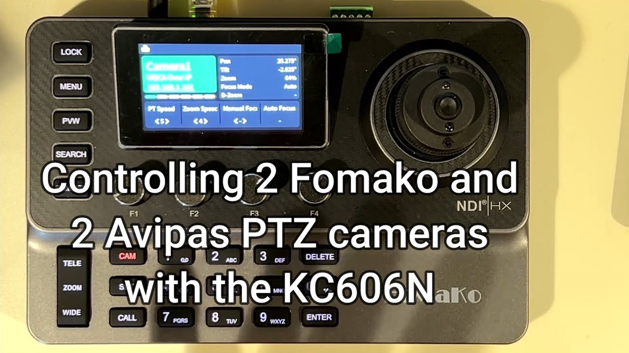 KC606N PTZ Controller conected to 4 PTZ cameras - YouTube