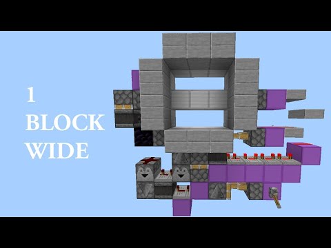 1 BLOCK WIDE Sissy Bar Door(Minecraft Bedrock) - YouTube