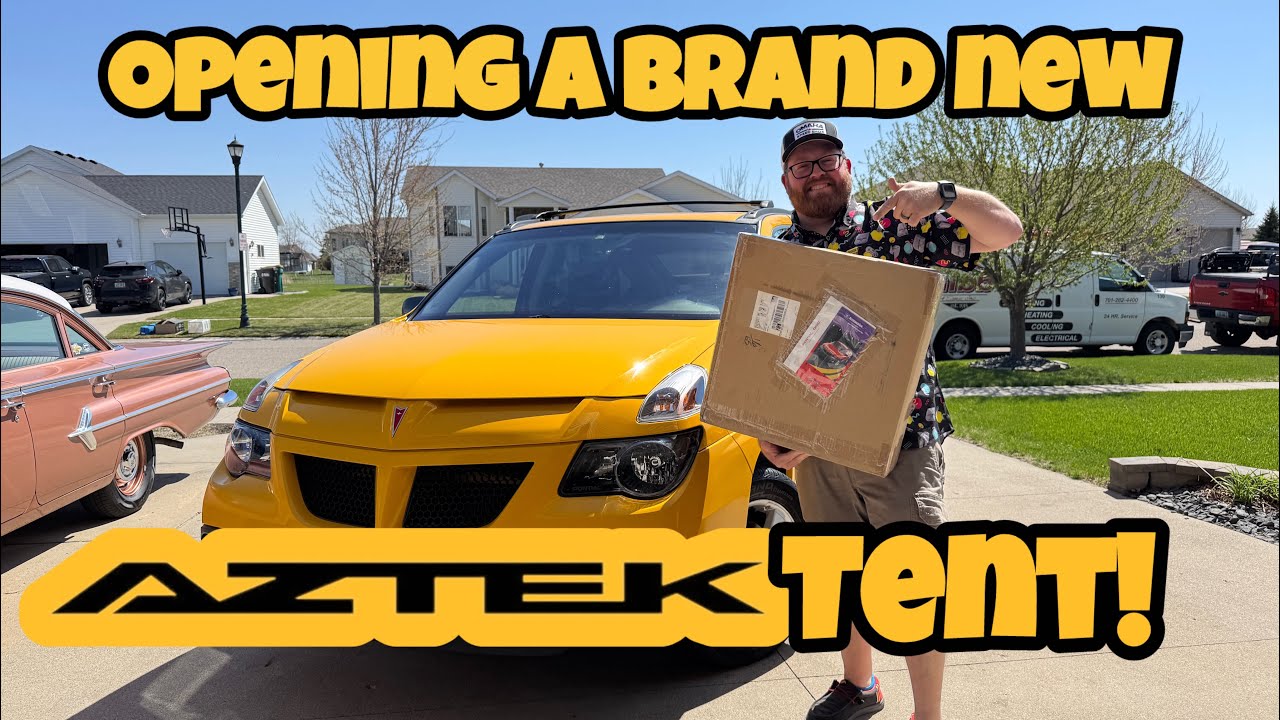 Opening a brand new Pontiac Aztek tent! - YouTube