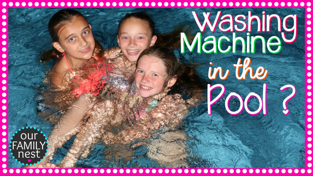 WASHING MACHINE IN THE POOL?! - YouTube