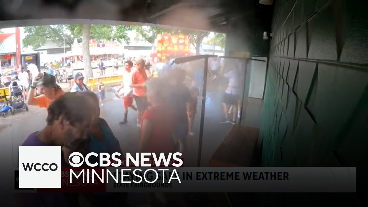 Minnesotans try to keep cool at the fair despite excessive heat - YouTube