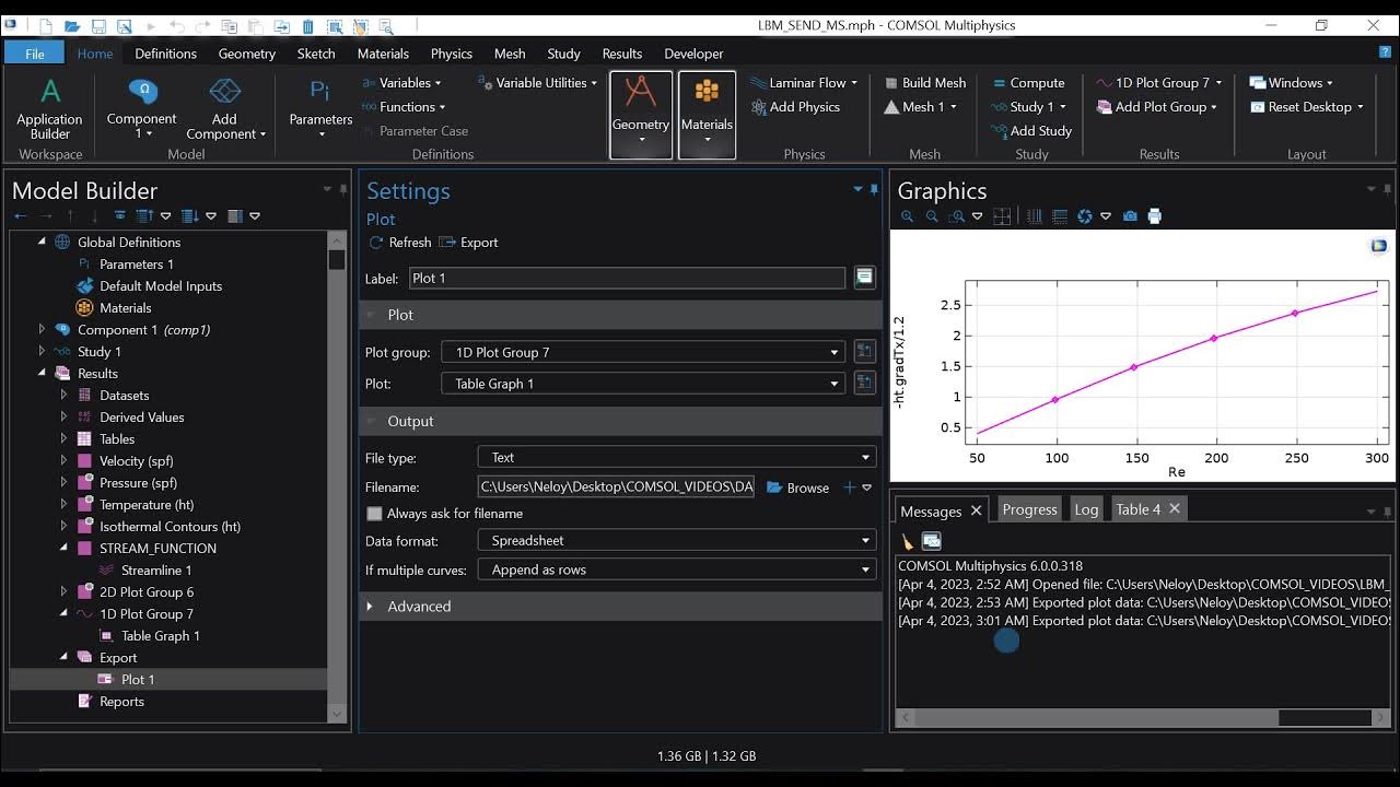 08 Comsol Data Export and Graph in Tecplot - YouTube