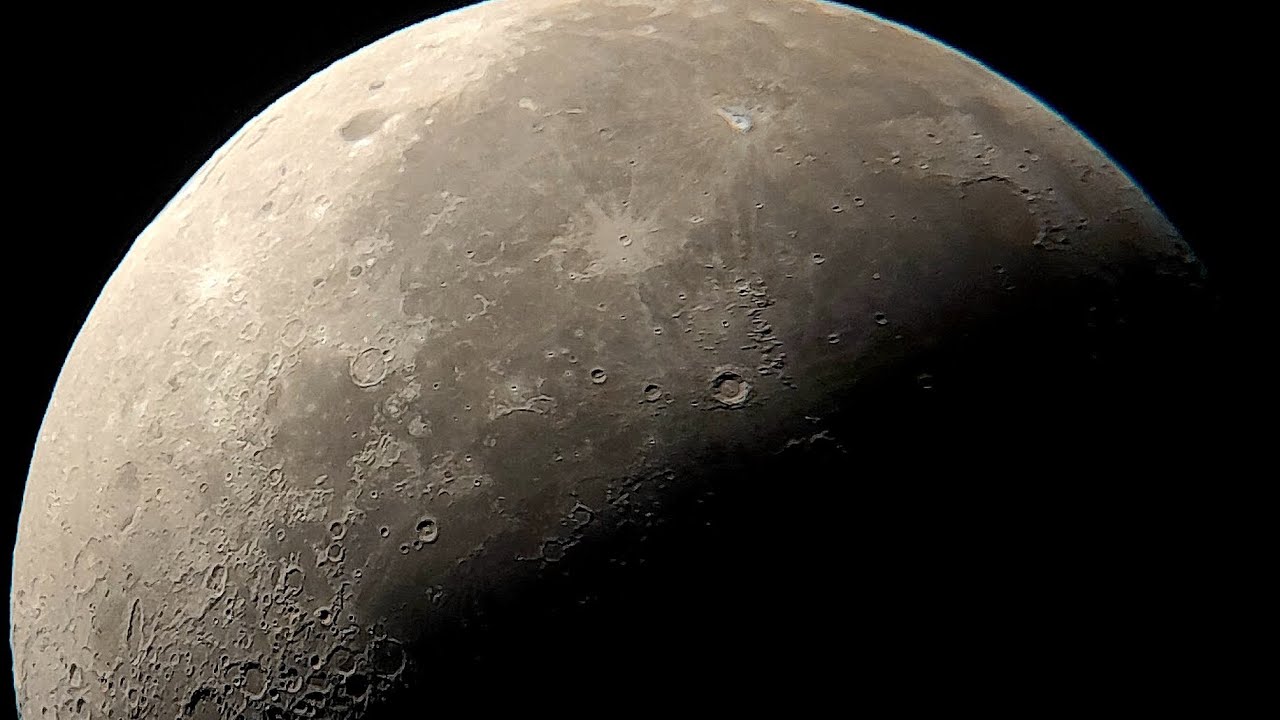 the Moon live from my 6 inch dobsonian telescope! - YouTube
