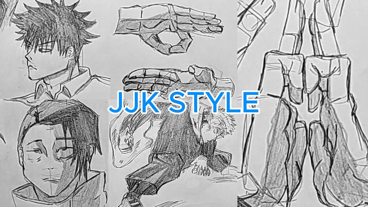 I Tried Drawing in Jujutsu Kaisen's Art Style - YouTube
