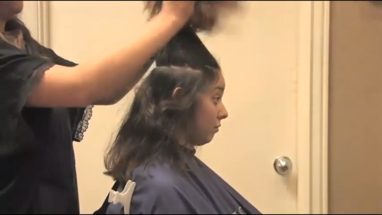 Dulce - Pt 2: Long to Pixie Cut Dyed Blonde (TA77.net Mini) - YouTube