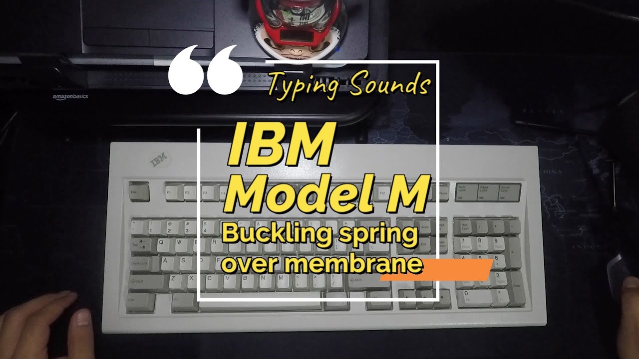Typing sounds - 1990s IBM Model M - YouTube