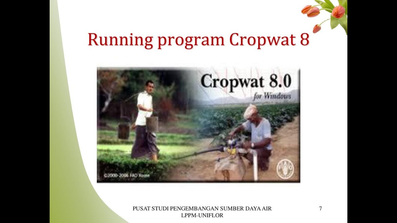 Determination CWR & IWR Using CROPWAT 8.0 & CLIMWAT 2.0 software Given ...