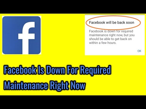 Facebook will be back soon Facebook is down for required maintenance ...