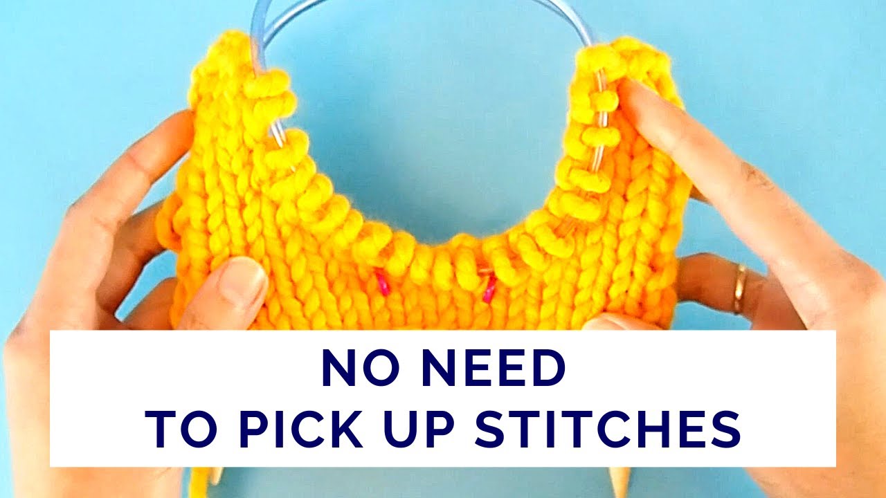 Neckline Shaping Without Binding Off Stitches - YouTube