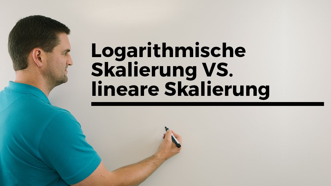 Logarithmische Skalierung vs. lineare Skalierung, Beispiel ...