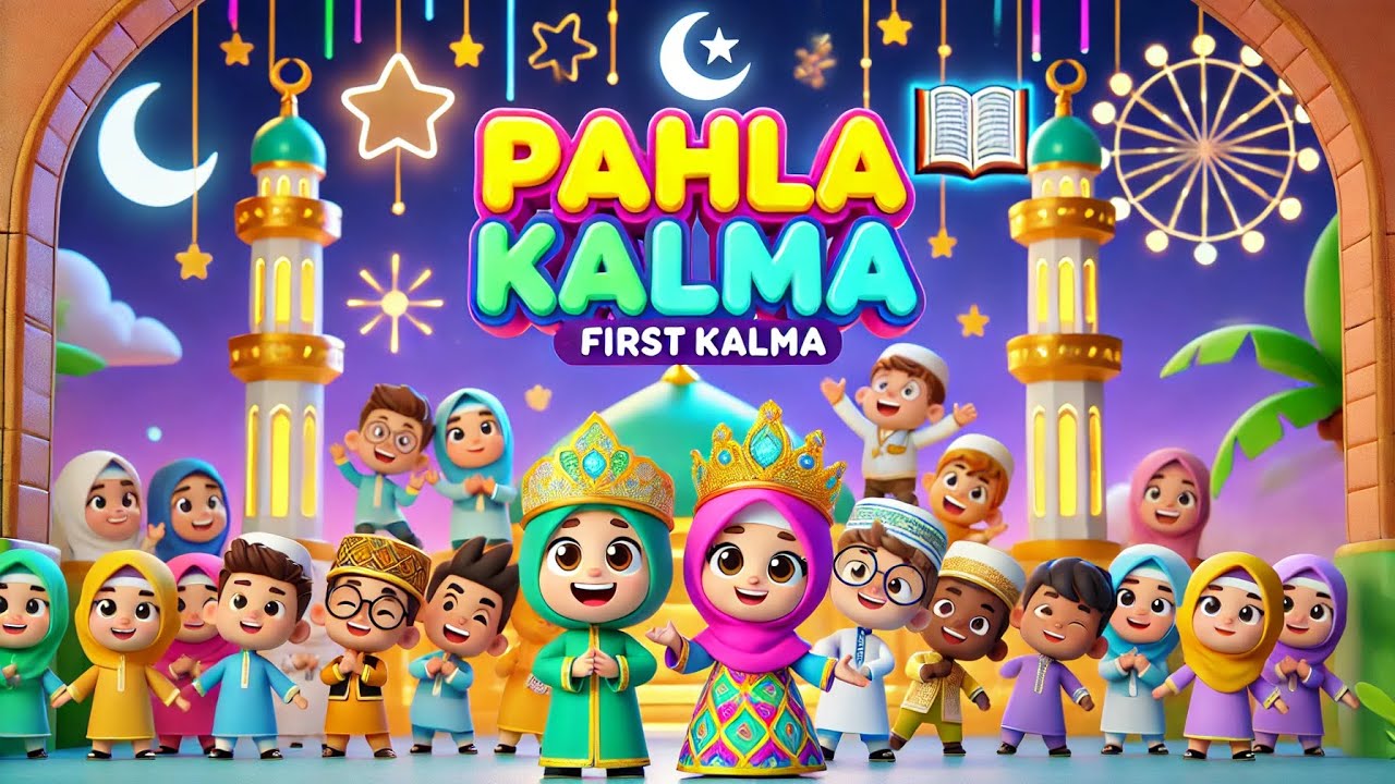 First Kalima Tayyab for Kids 🌙 | Learn & Recite 6 Kalmas | Islamic ...