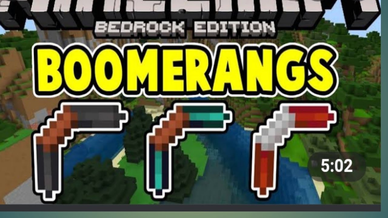 แจกMOD boomerang minecraft pe 1.17 - YouTube