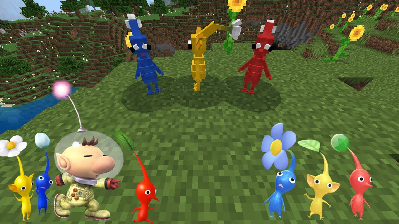Pikmin Add-on minecraft bedrock edition - YouTube