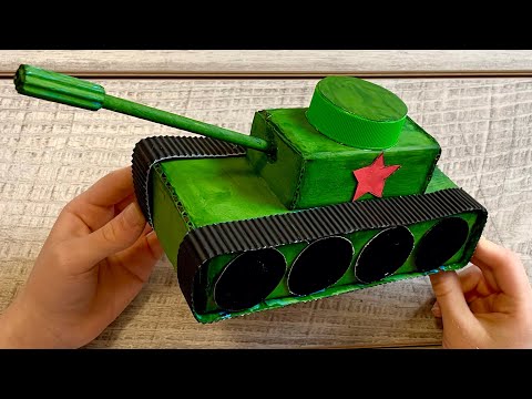 Танк из картона Поделки ко дню Победы на 9 Мая своими руками