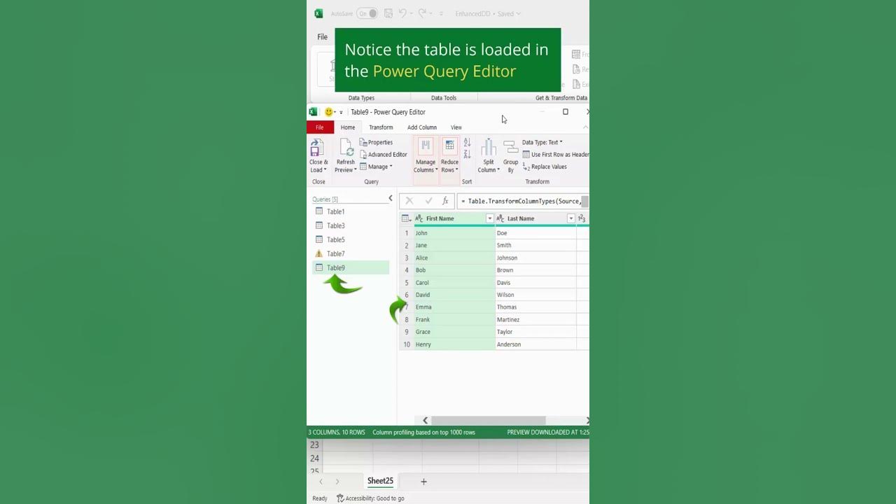 Rearrange Columns Using Power Query in Excel - YouTube