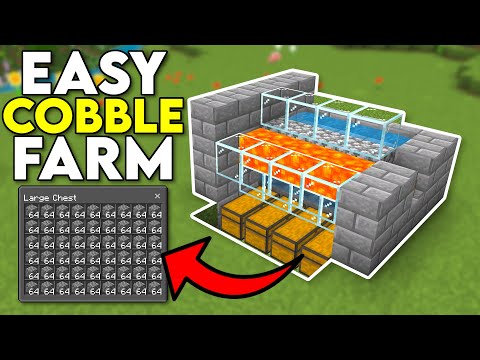 Minecraft 1.21/26.1+ Easy Cobblestone Farm